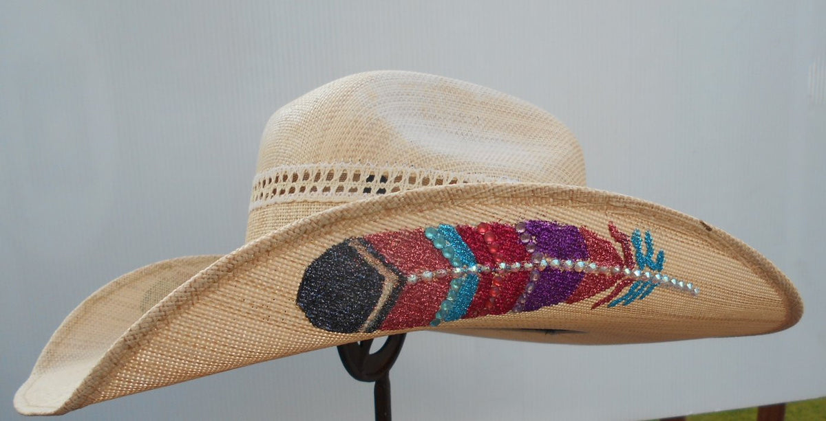 Native American Feather Bling Cowgirl Hat – Sassy Cactus